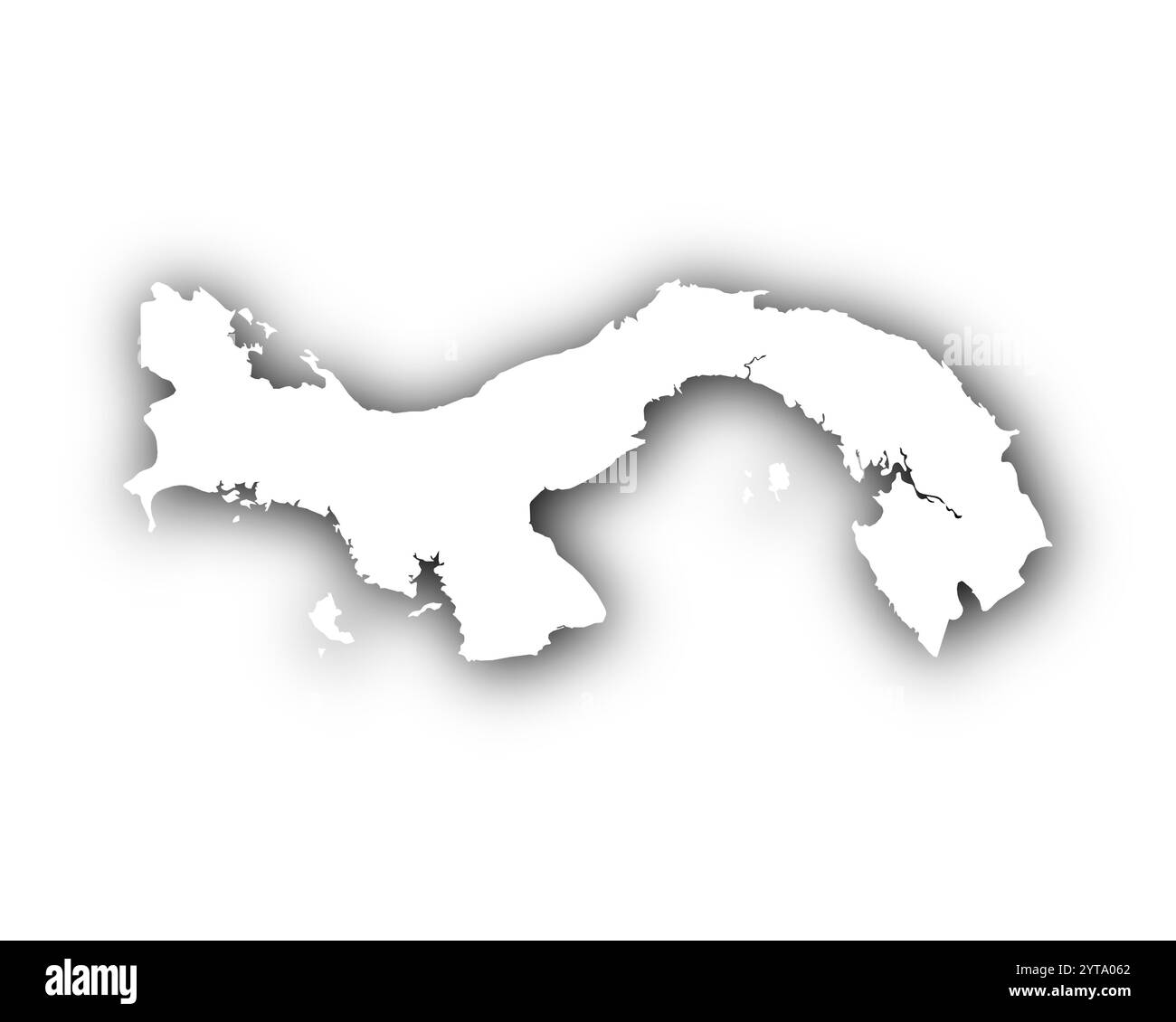 Panama silhouette map hi-res stock photography and images - Alamy