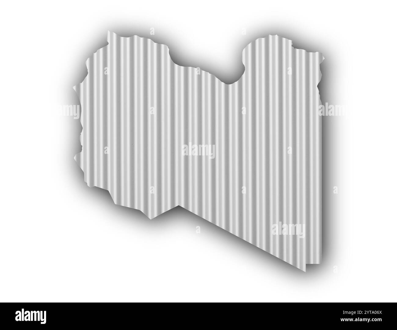 Map of Libya on corrugated iron Stock Photo - Alamy