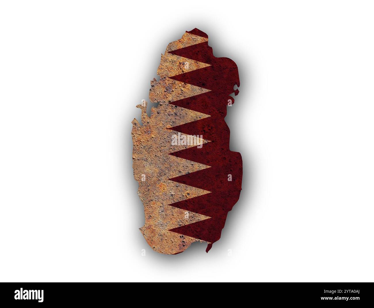 Flag map of qatar hi-res stock photography and images - Alamy