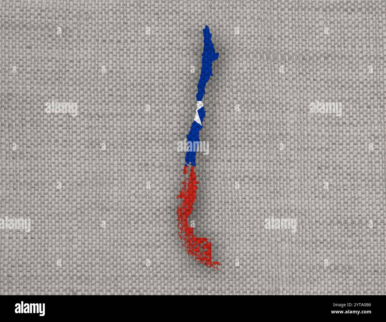 Map and flag of Chile on old linen Stock Photo - Alamy