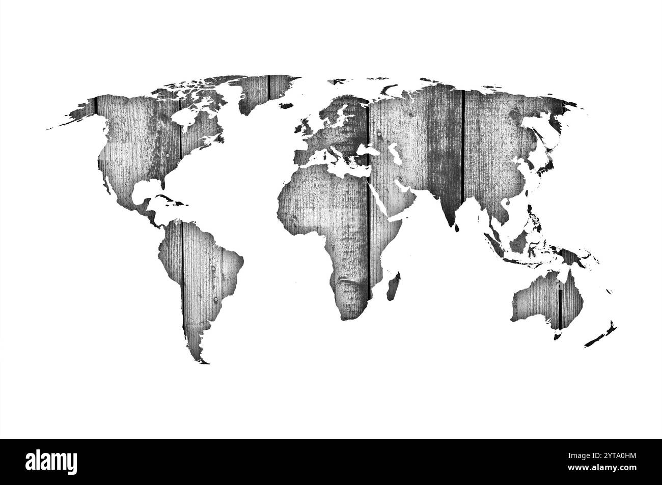 World map on dark Cut Out Stock Images & Pictures - Alamy