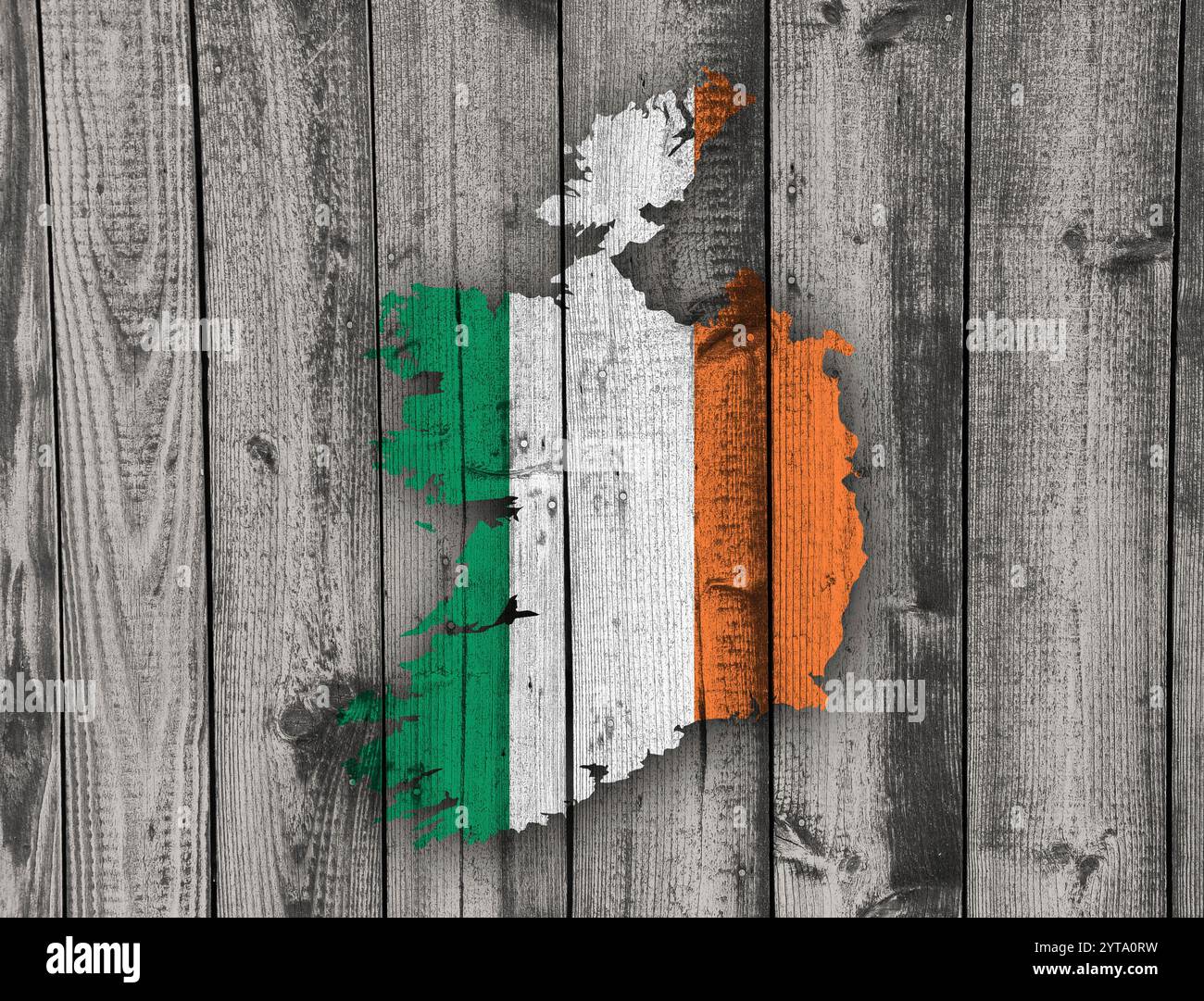 Map of retro ireland map hi-res stock photography and images - Alamy