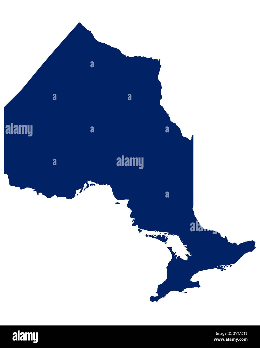 Map of Ontario in blue color Stock Photo - Alamy