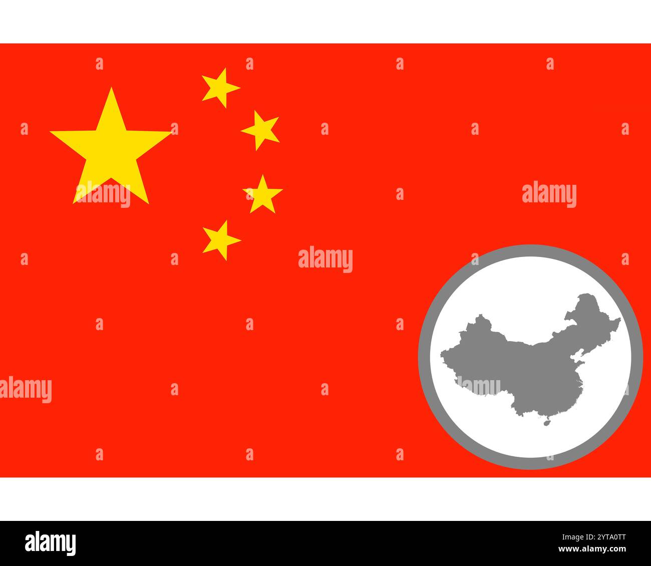 Flag and map of China Stock Photo - Alamy