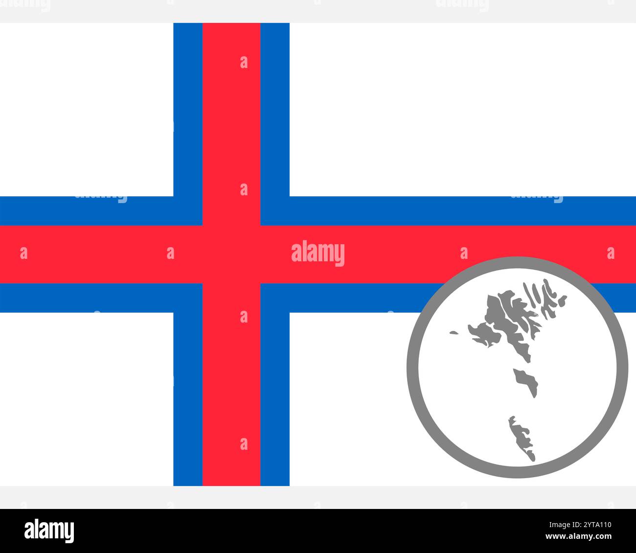 Flag and map of the Faroe Islands Stock Photo - Alamy