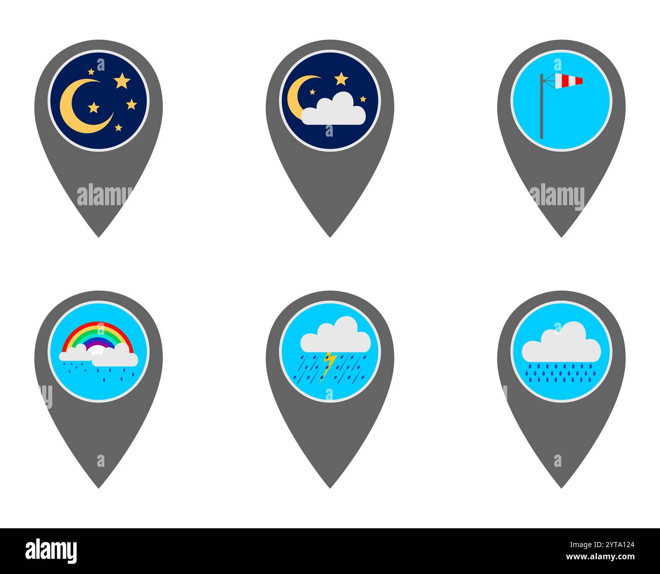 Weather information wind Cut Out Stock Images & Pictures - Alamy