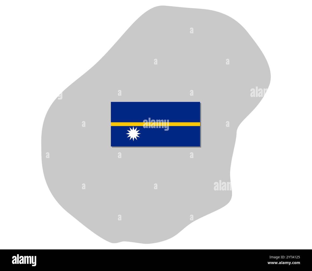 Flag and map of Nauru Stock Photo - Alamy