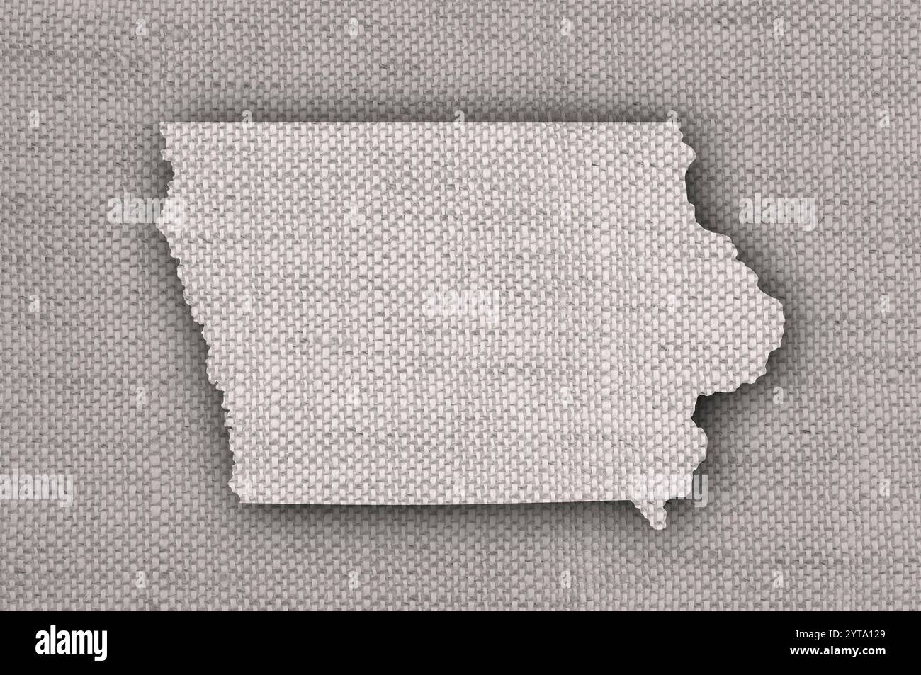 Map of Iowa on old linen Stock Photo - Alamy