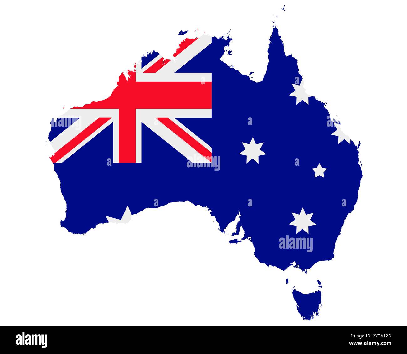Flag in map australia Cut Out Stock Images & Pictures - Alamy