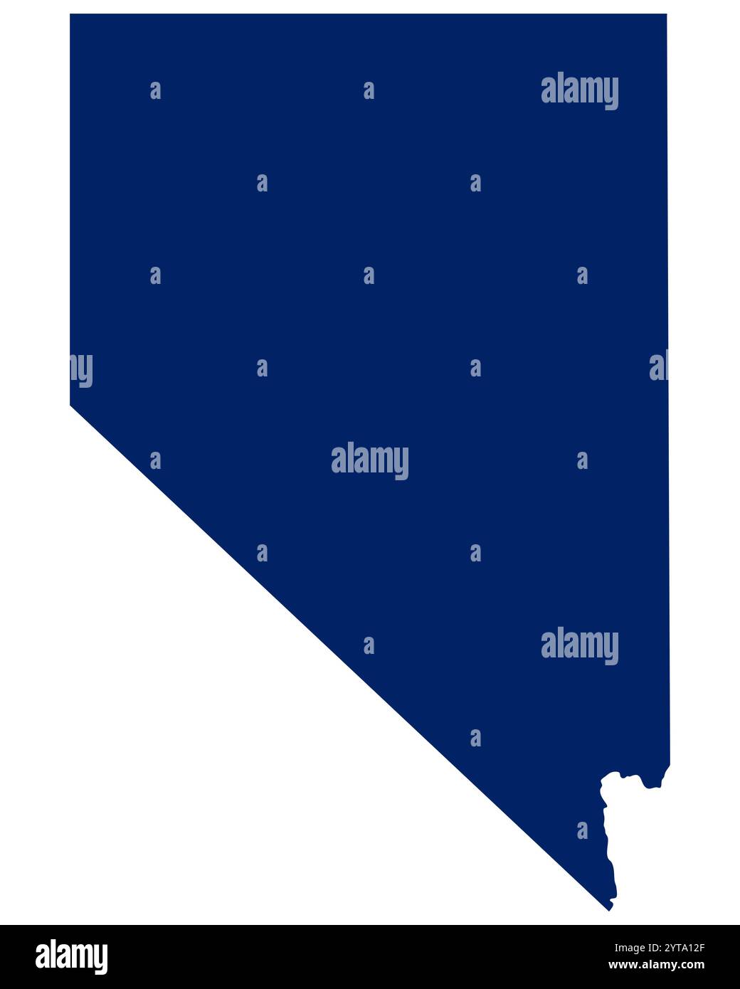 Map of Nevada in blue color Stock Photo - Alamy