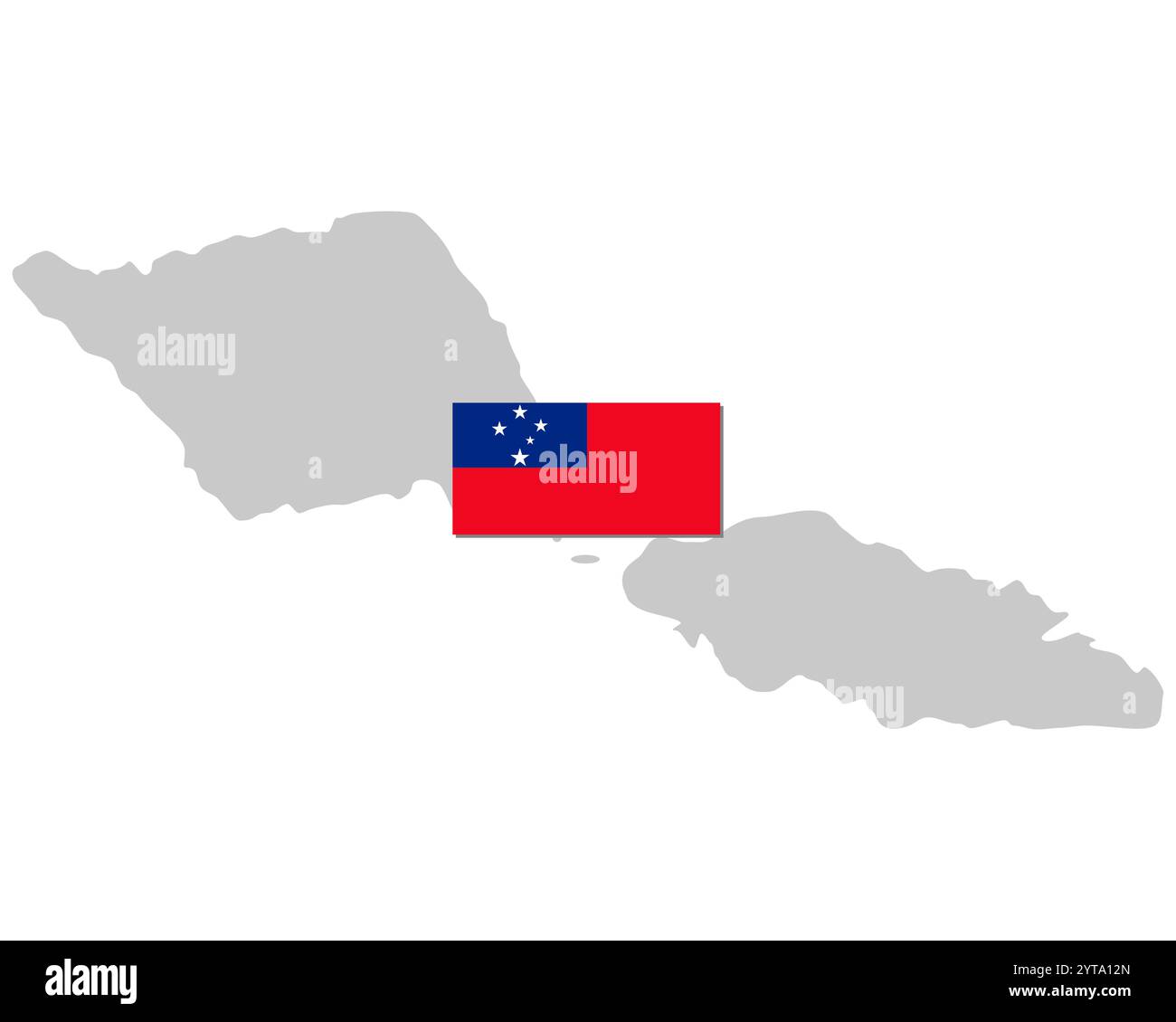 Samoa map outline hi-res stock photography and images - Alamy