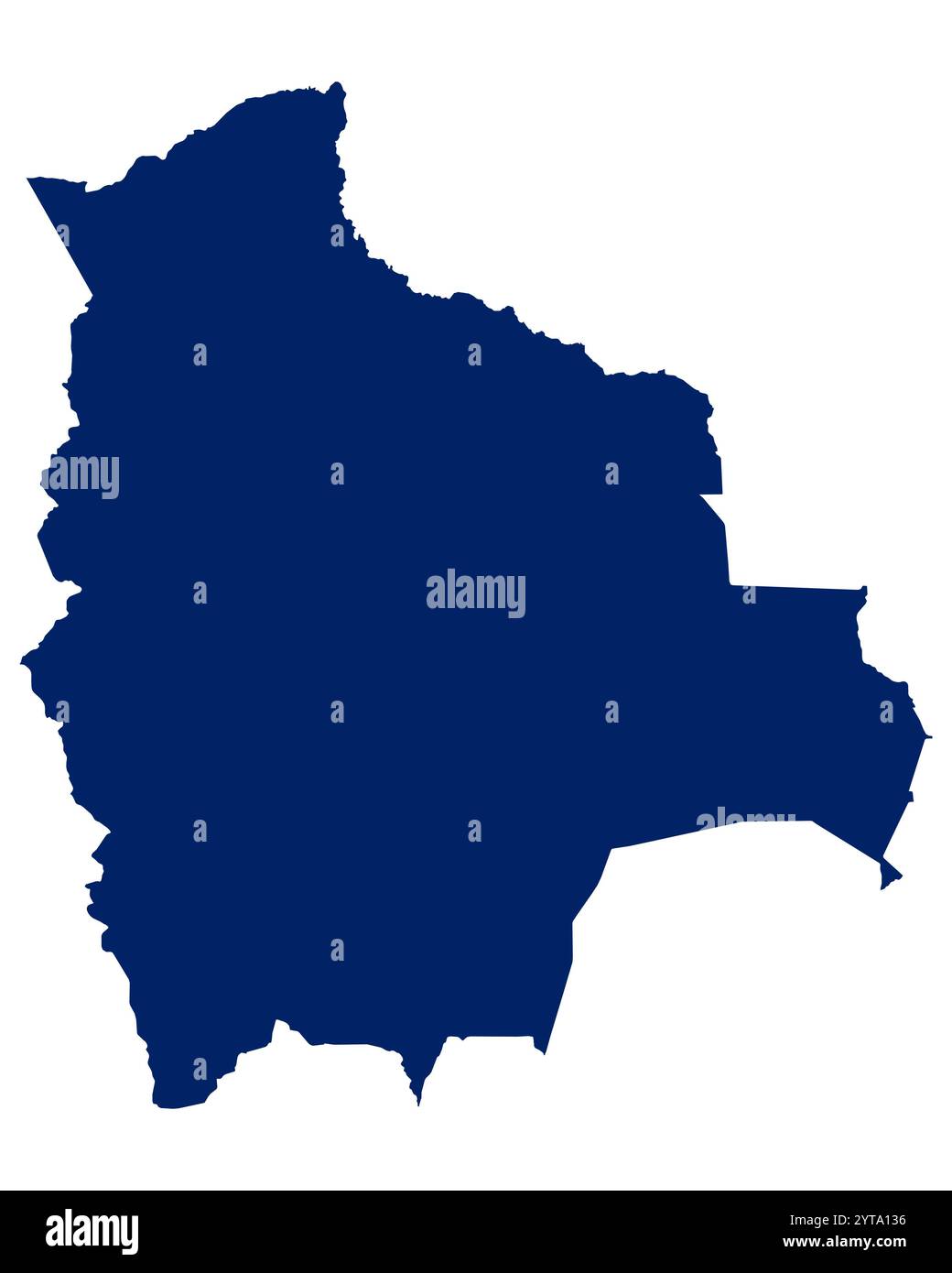 Map of Bolivia in blue color Stock Photo - Alamy