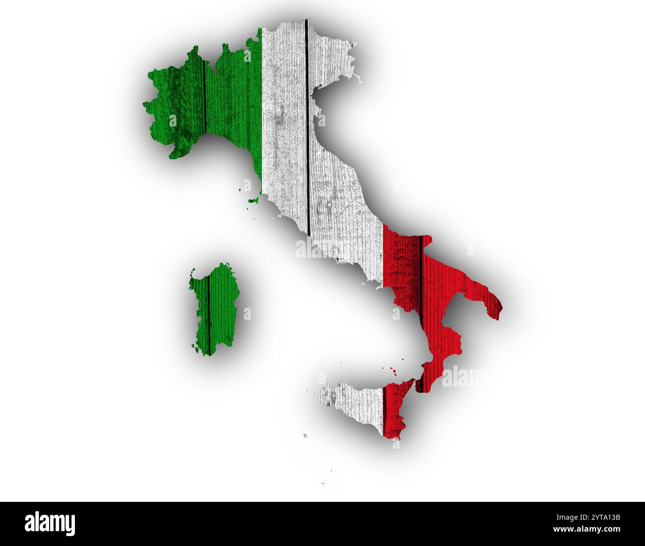 Map and flag of Italy Stock Photo - Alamy