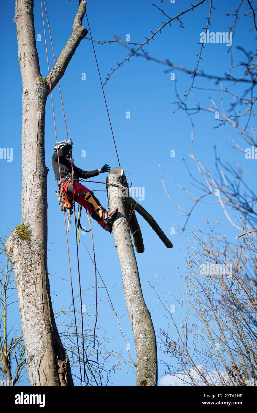 Climber abseiling hi-res stock photography and images - Alamy