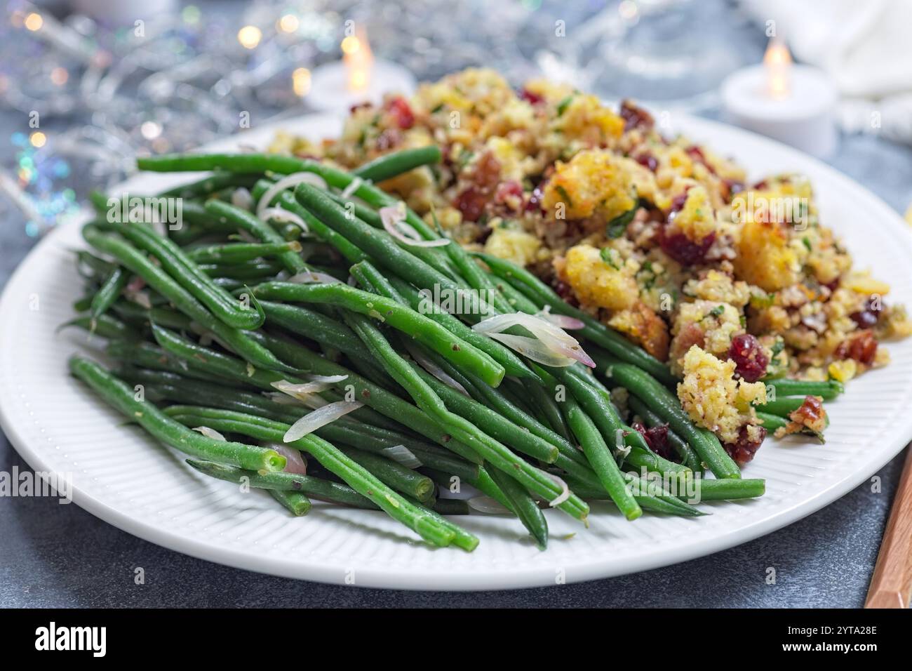 Green beans with caramelized shallots and Traditional Cranberry pecan ...