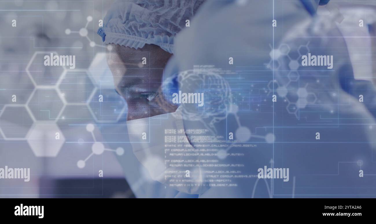 Image Of Data Processing With Molecules And Brains Over African