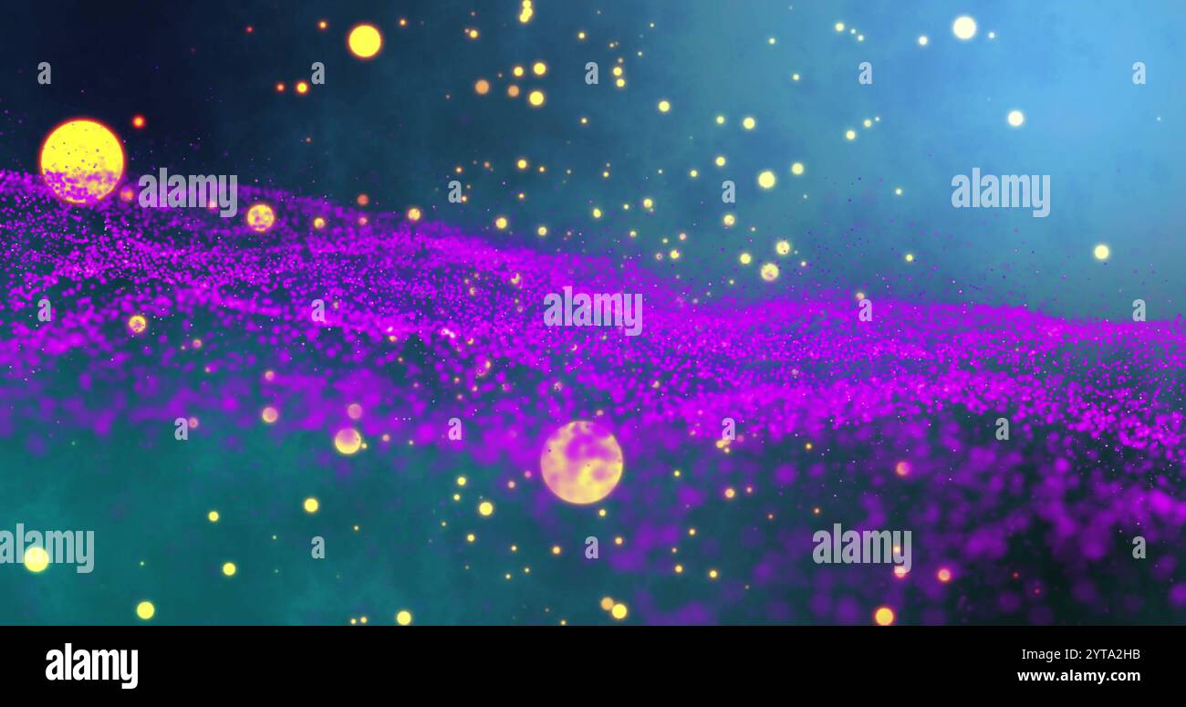 Dynamic wave glowing particles digital hi-res stock photography and images - Alamy