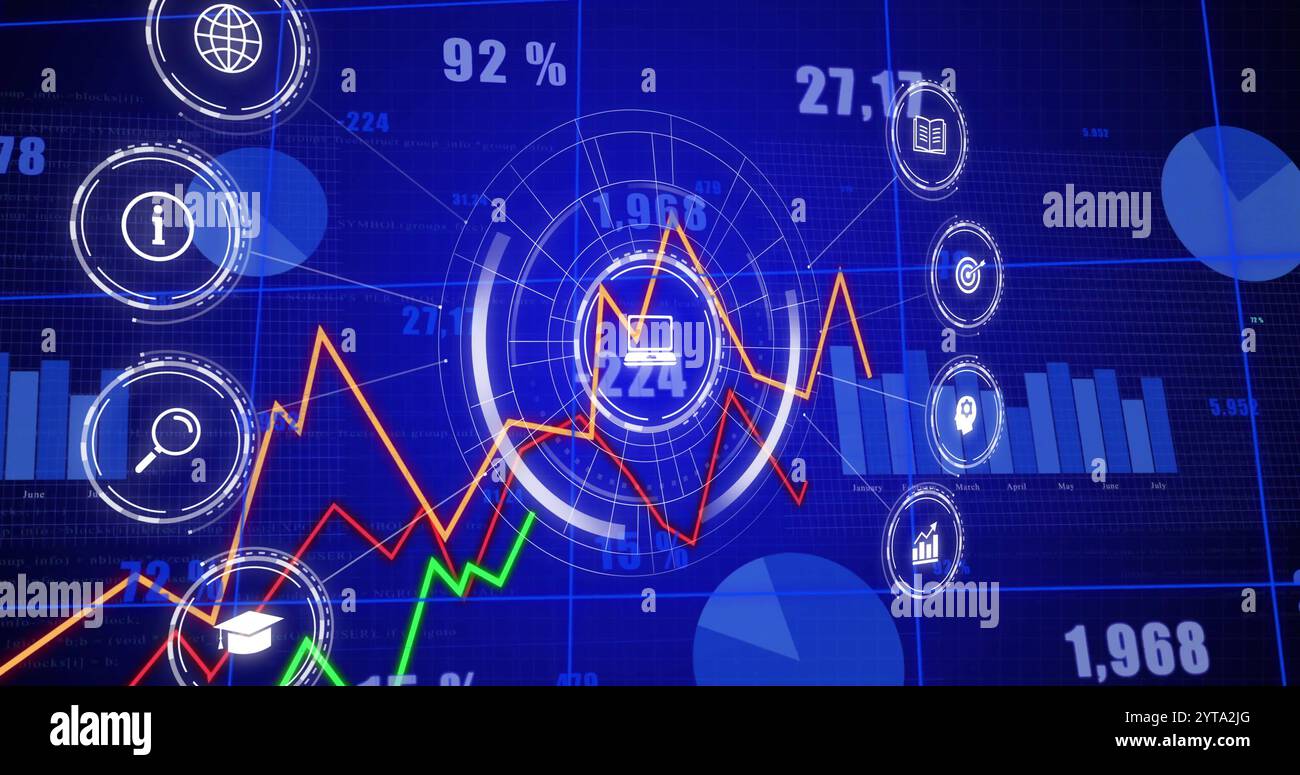 Digital network data processing hi-res stock photography and images - Alamy