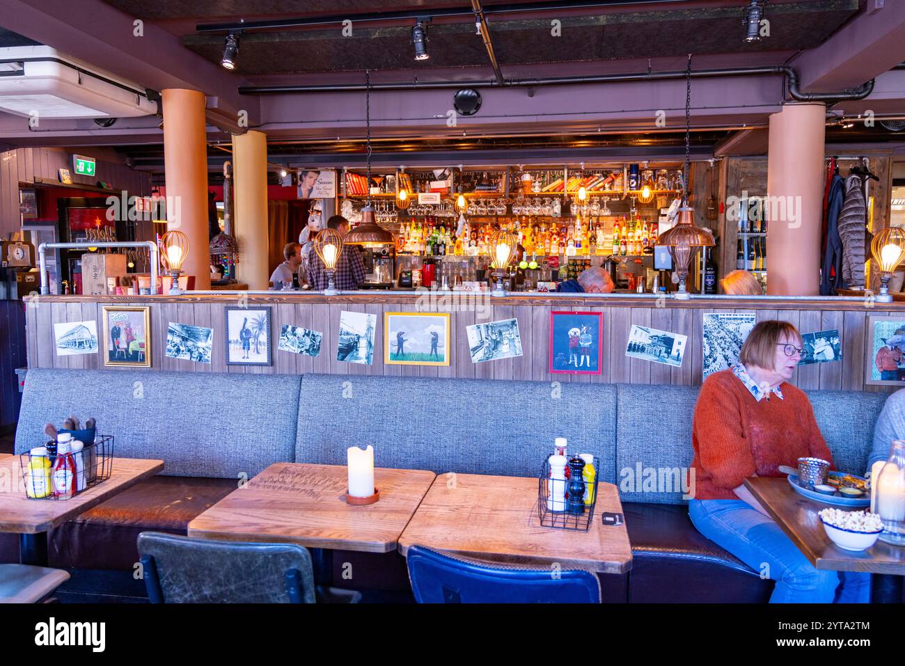 Lillehammer Norway, Heim gastropub in the town centre, interior with ...