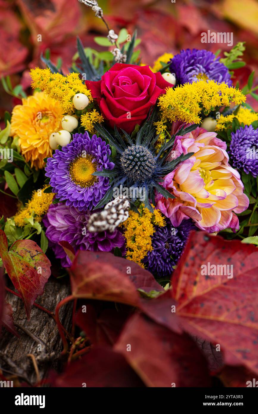 Fall bouquet fallen leaves hi-res stock photography and images - Alamy