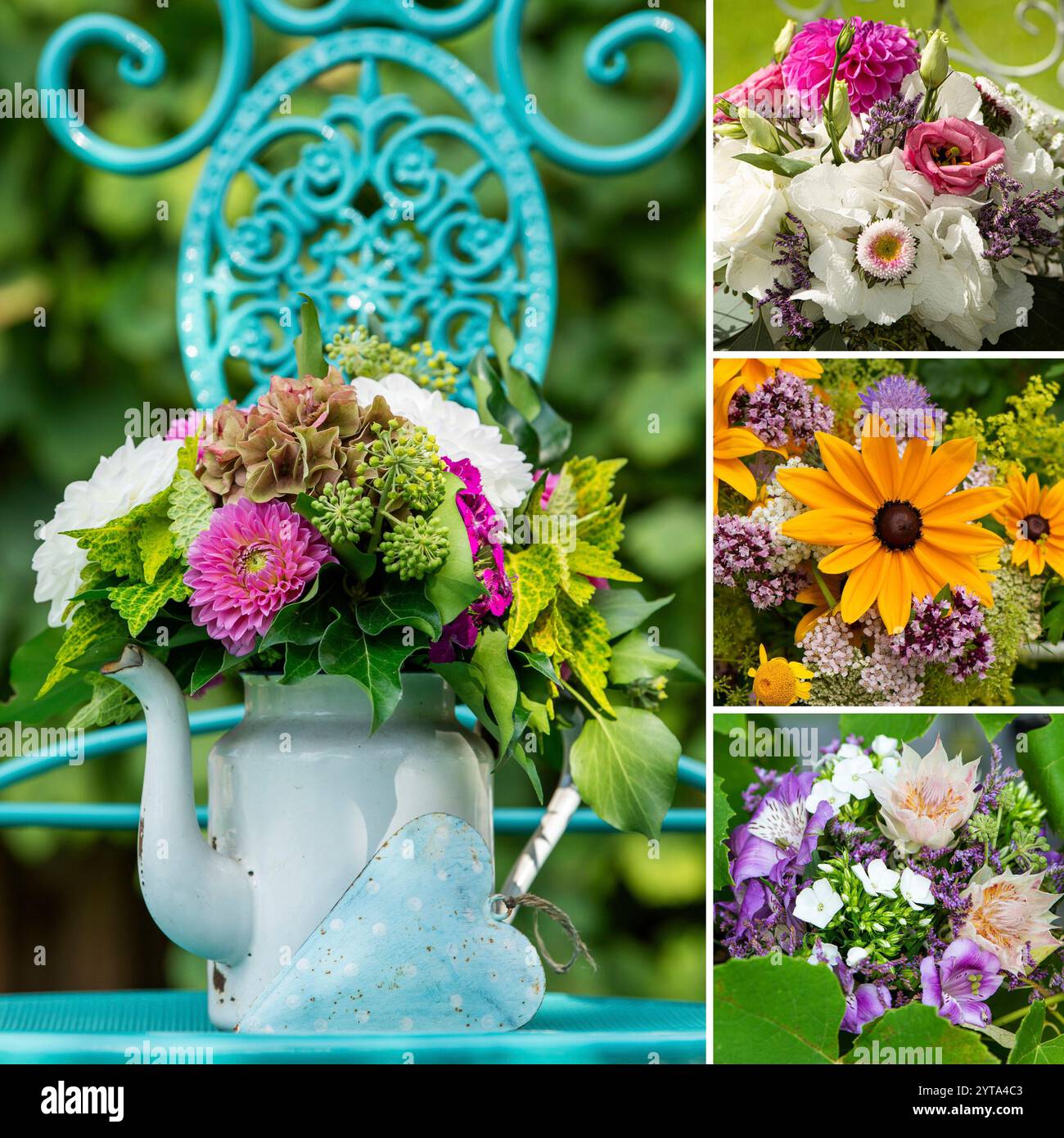 Flowers in collage hi-res stock photography and images - Alamy
