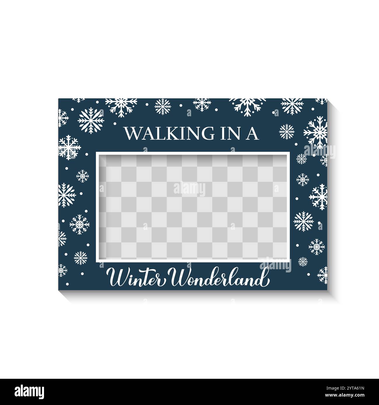 Winter wonderland photo booth frame with transparent background ...