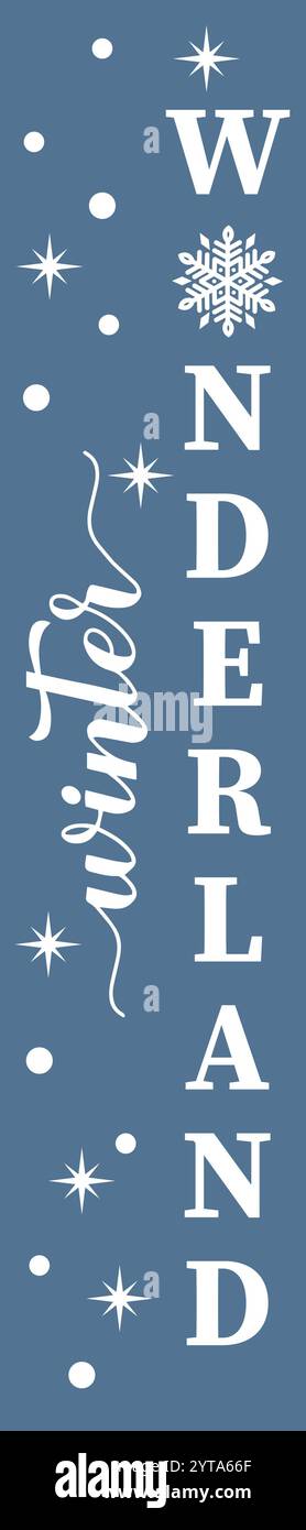 Winter wonderland vertical porch sign. Christmas decorations. Easy to ...