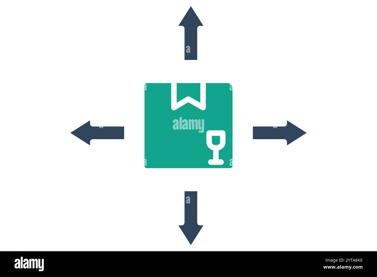 Distribution icon. solid icon style. product with arrow. icon related ...