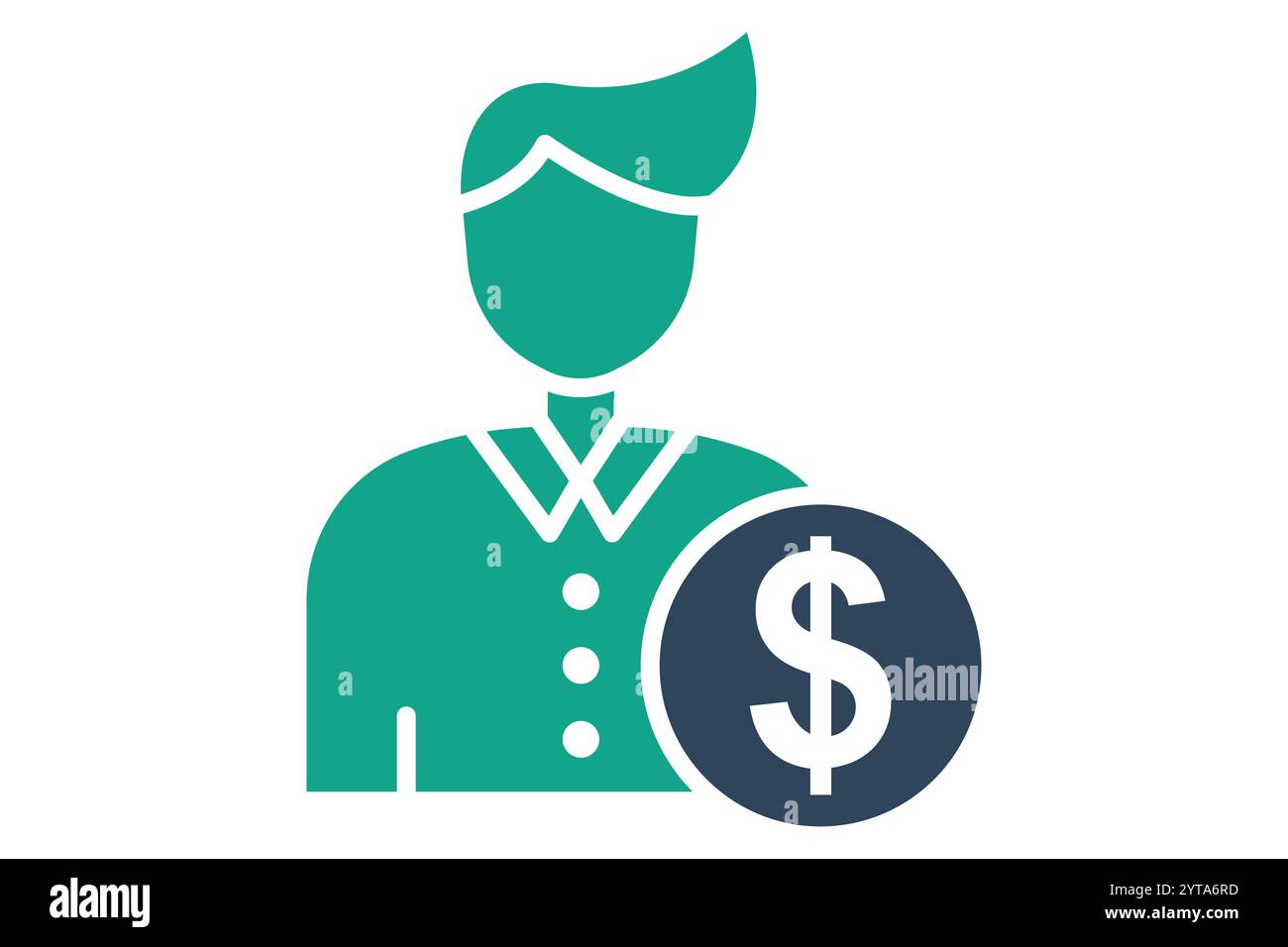 Customer icon. solid icon style. people with dollar. icon related to procurement. procurement ...