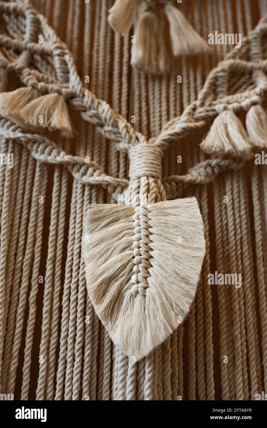 Natural Macrame Boho Style Concept For Wedding Decorations Texture Pattern Based On An Oriental