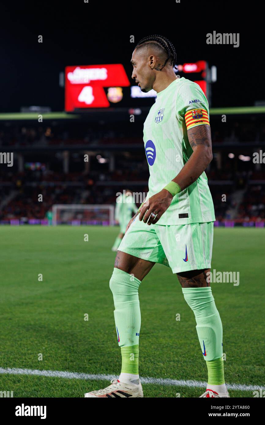 Raphinha seen during LaLiga EA SPORTS game between teams of RCD ...