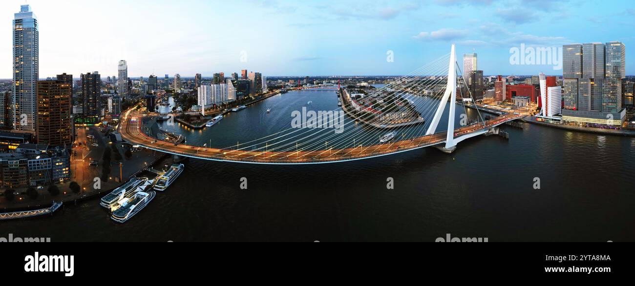 Rotterdam skyline drone view hi-res stock photography and images - Alamy