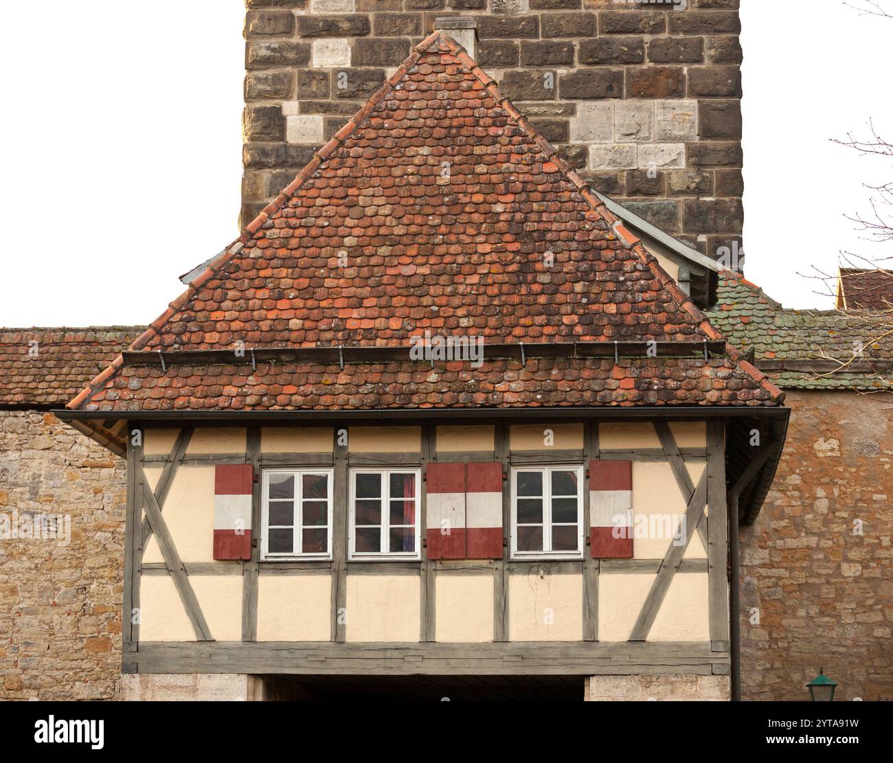 Old castle gate of Rothenburg ob der Tauber in Germany Stock Photo - Alamy