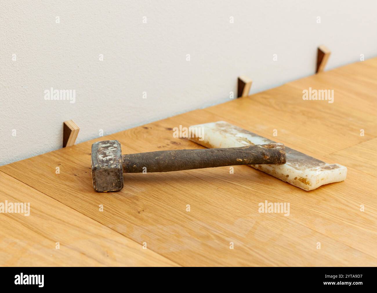 Traditional and ancient tools for laying parquet Stock Photo - Alamy