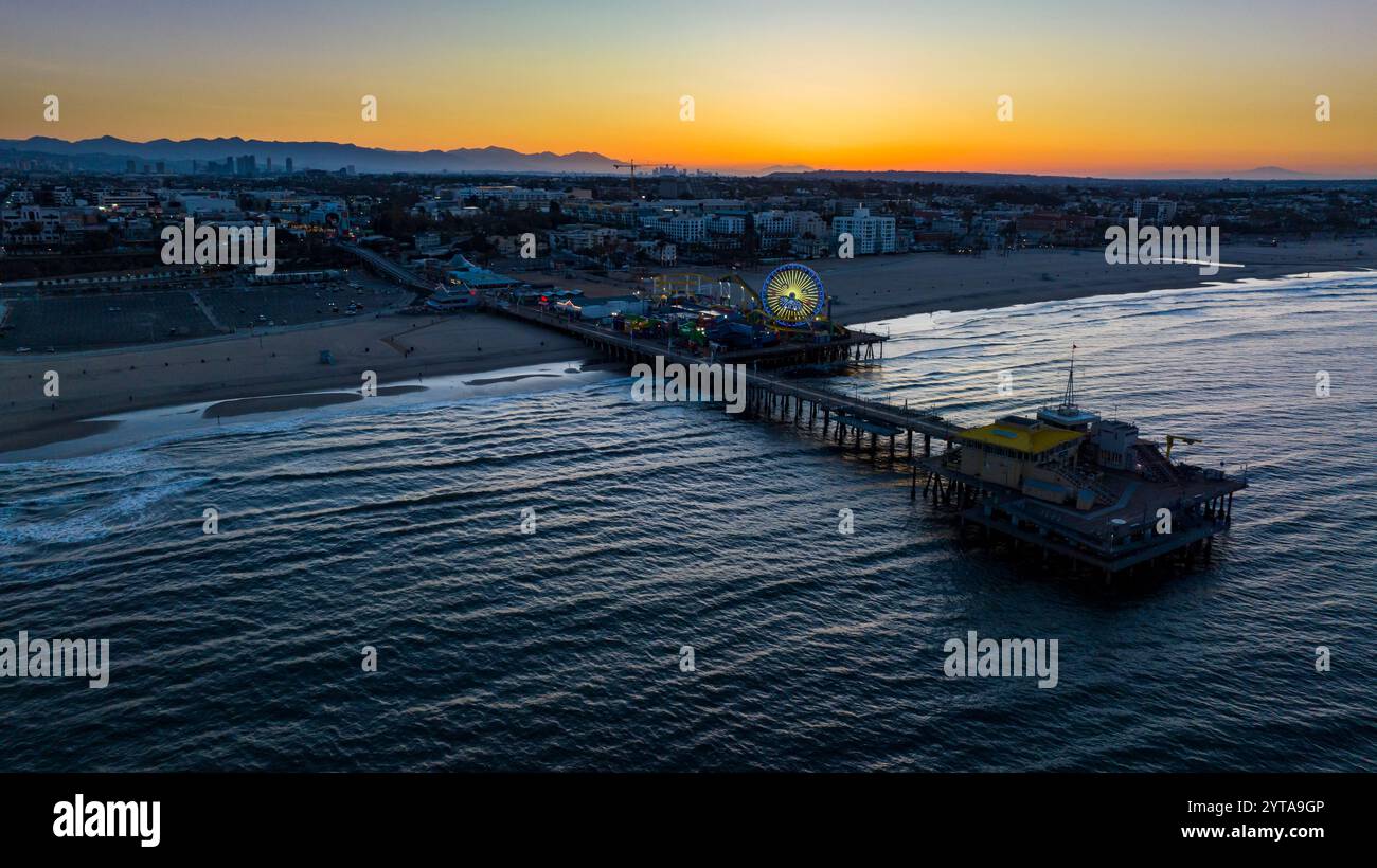 Aerial sunrise view santa monica hi-res stock photography and images ...