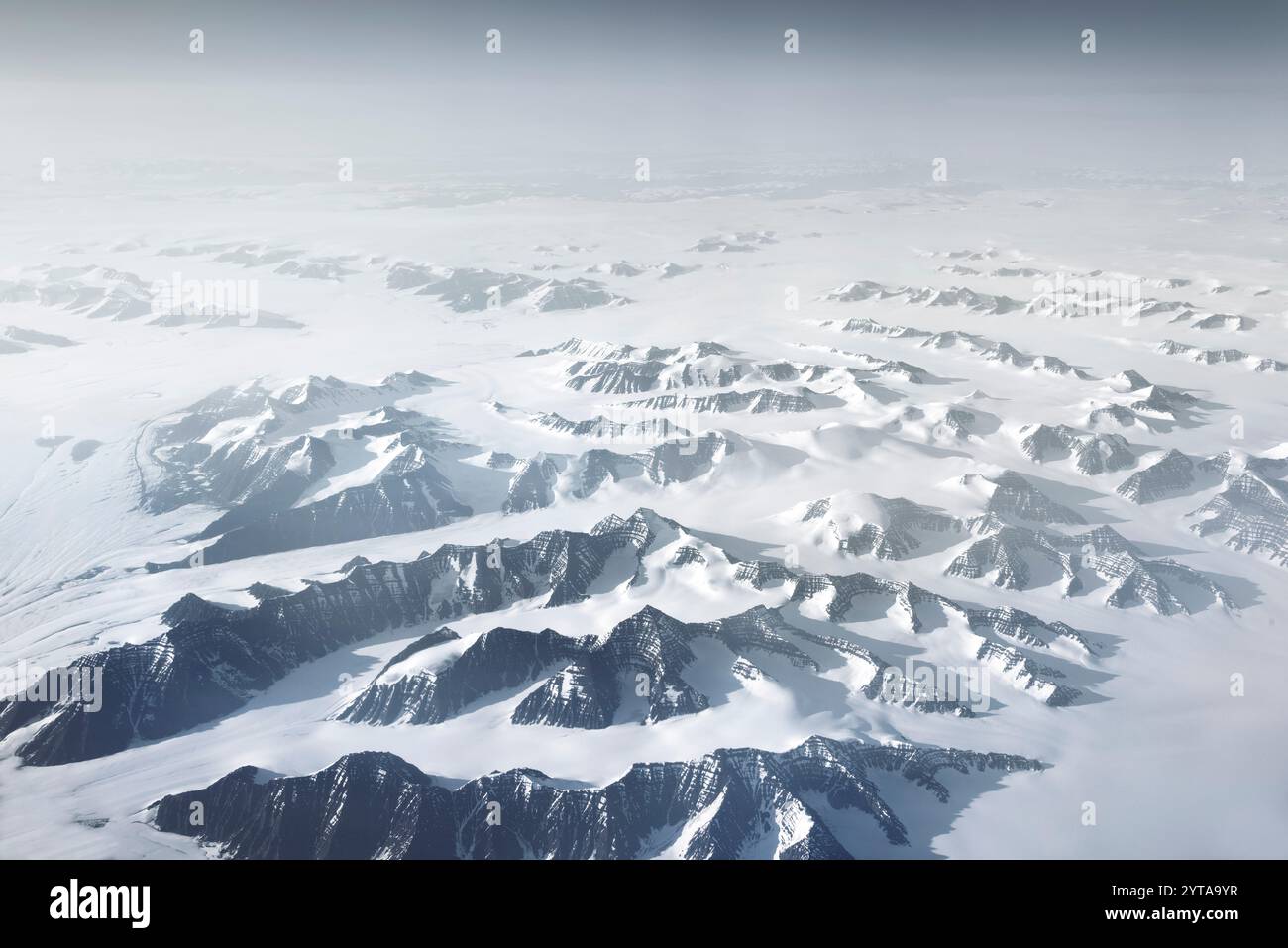Aerial view of glaciers on Greenland's east coast Stock Photo - Alamy
