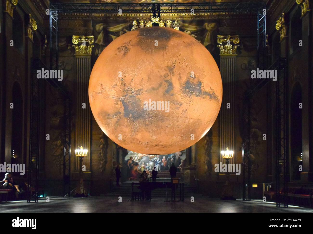 Artist Luke Jerram’s installation ‘Mars’ suspended in space in The ...