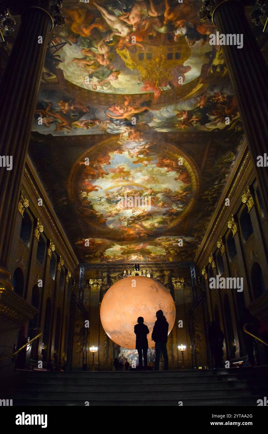 Artist Luke Jerram’s installation ‘Mars’ suspended in space in The ...