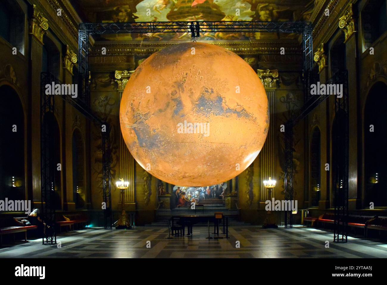 Artist Luke Jerram’s installation ‘Mars’ suspended in space in The ...