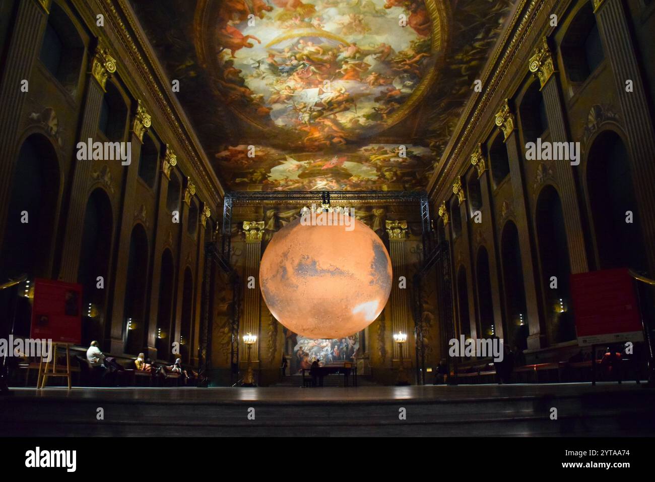 Artist Luke Jerram’s installation ‘Mars’ suspended in space in The ...