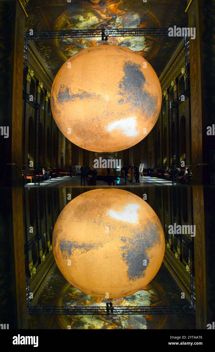 Artist Luke Jerram’s installation ‘Mars’ suspended in space in The ...