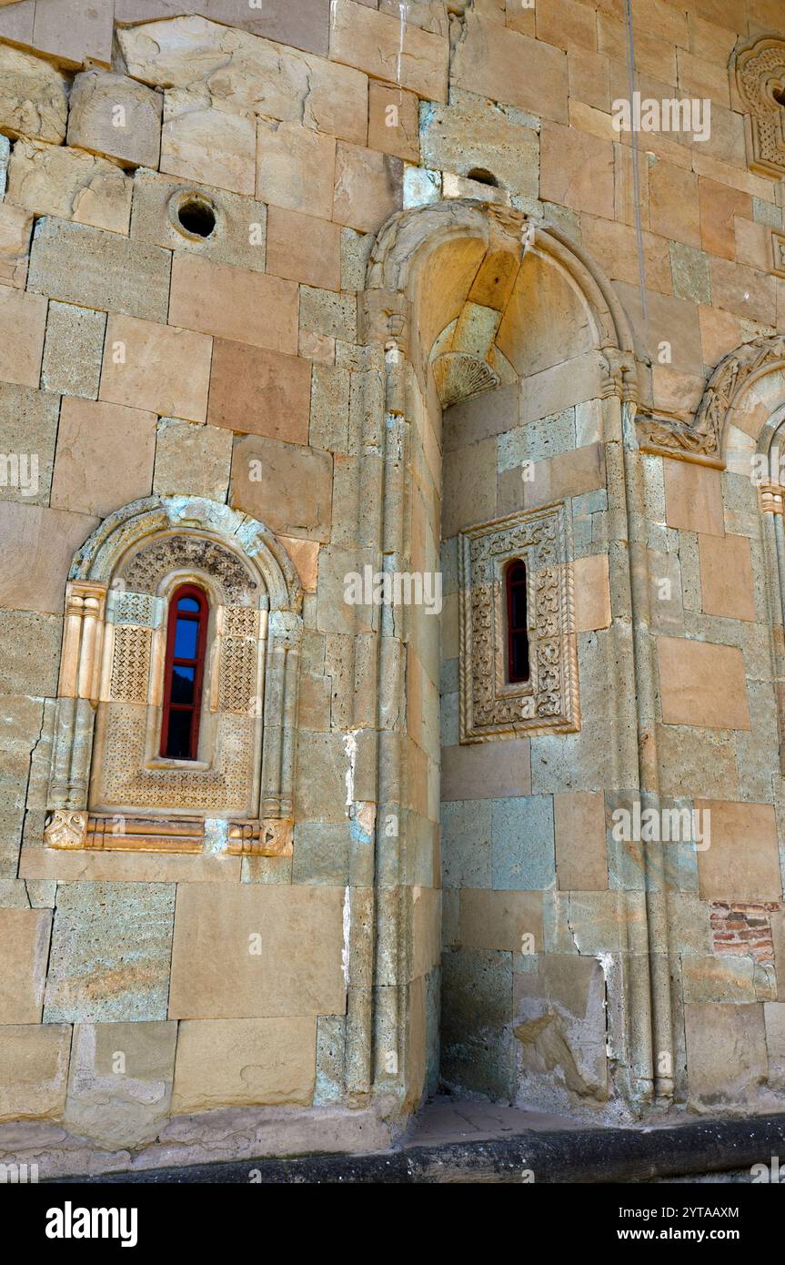 Decorative window and decorative wall niche at the main church in the ...