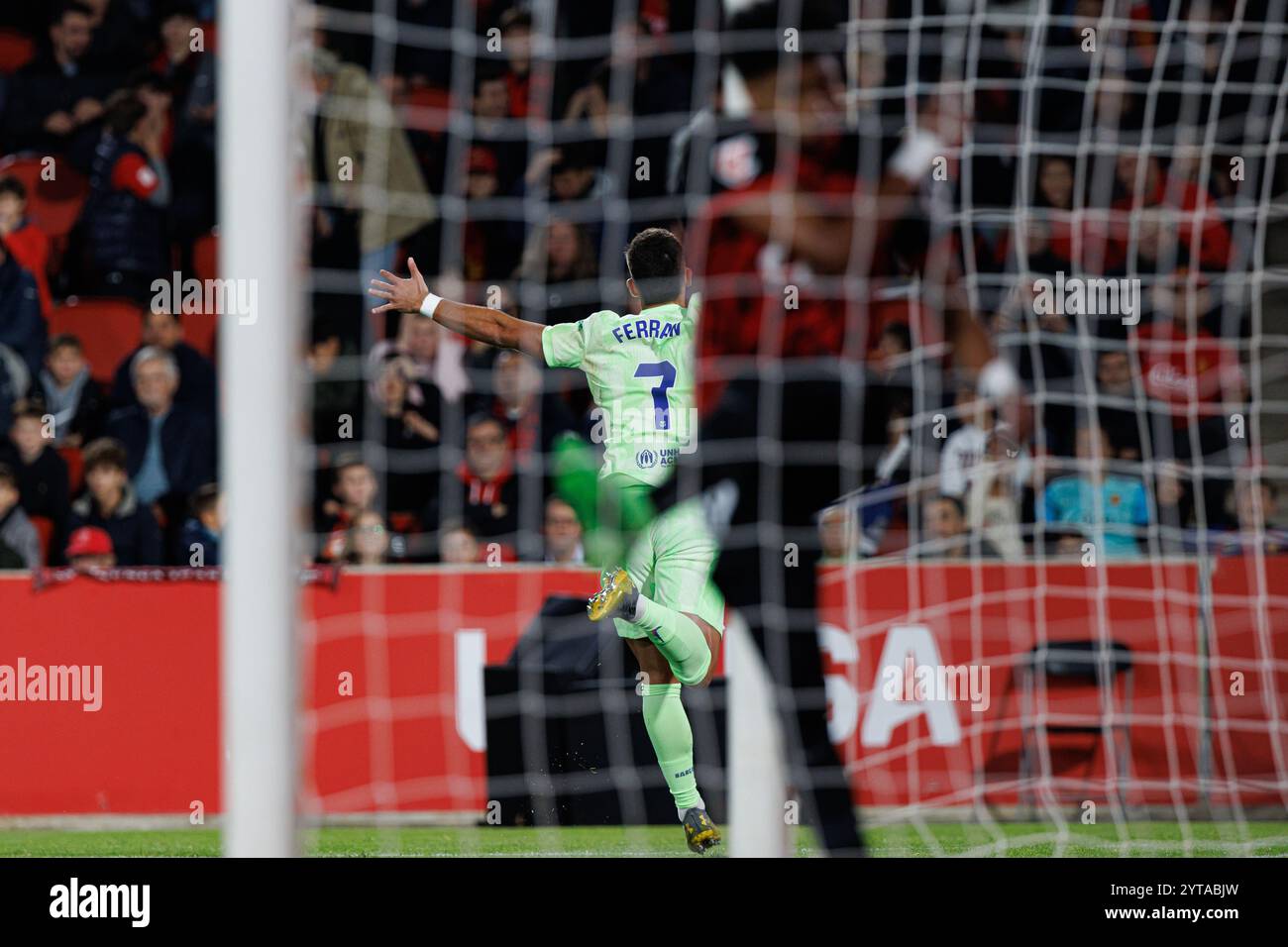 Ferran Torres seen celebrating after scoring goal during LaLiga EA ...