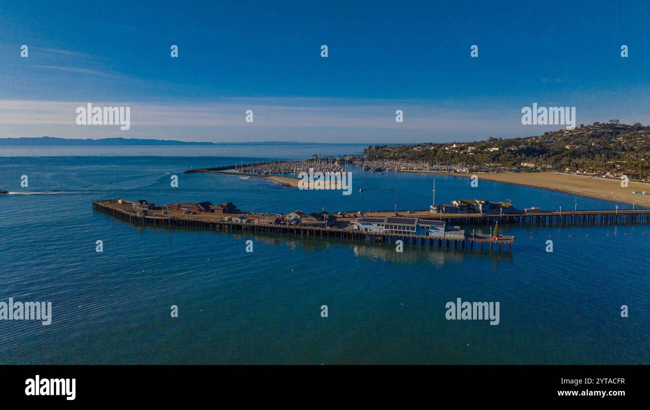 DECEMBER 2022, SANTA BARBARA, CA - USA - aerial view of famous Santa ...