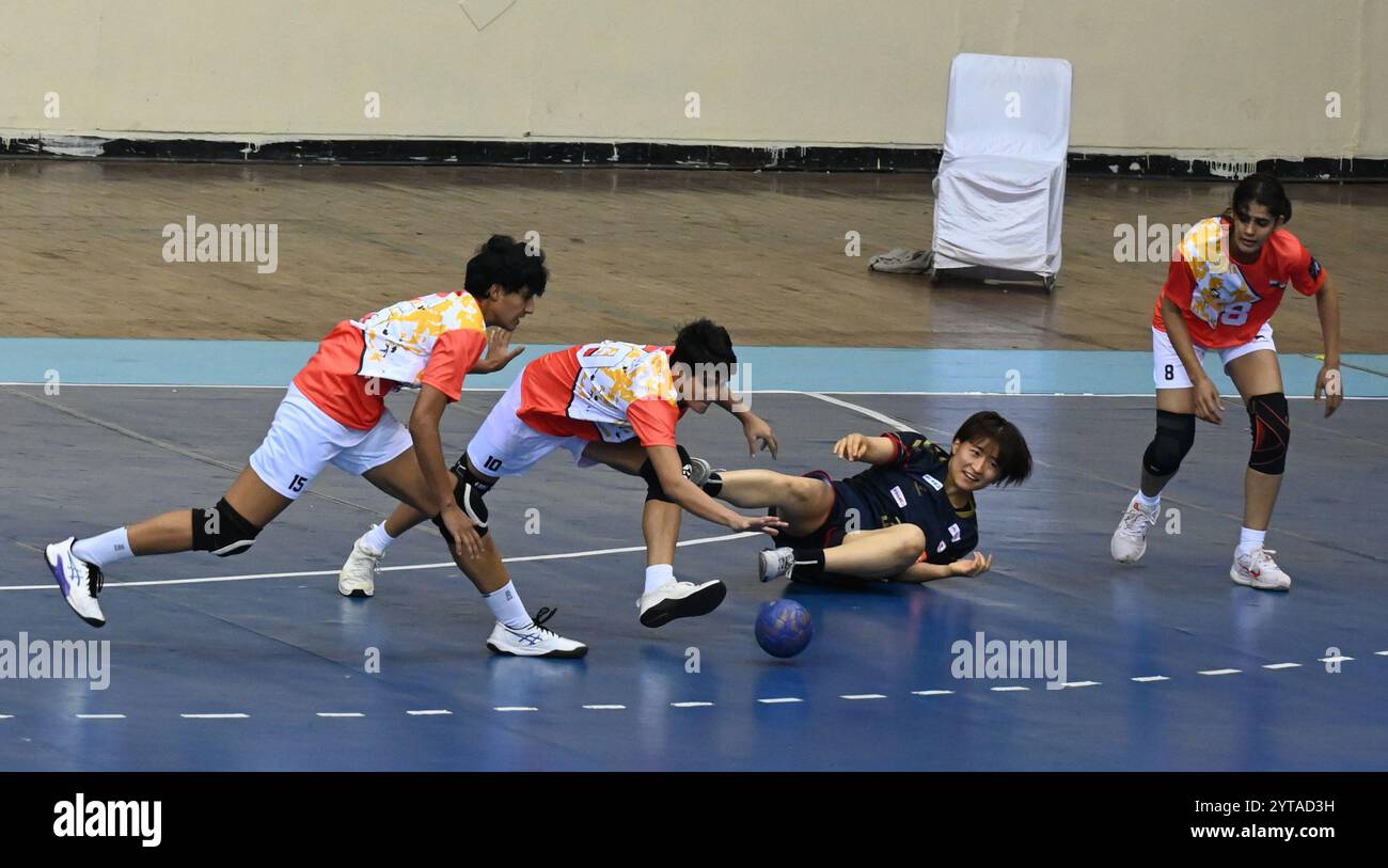 NEW DELHI, INDIA - DECEMBER 6: Handball Women player of India vs Japan ...