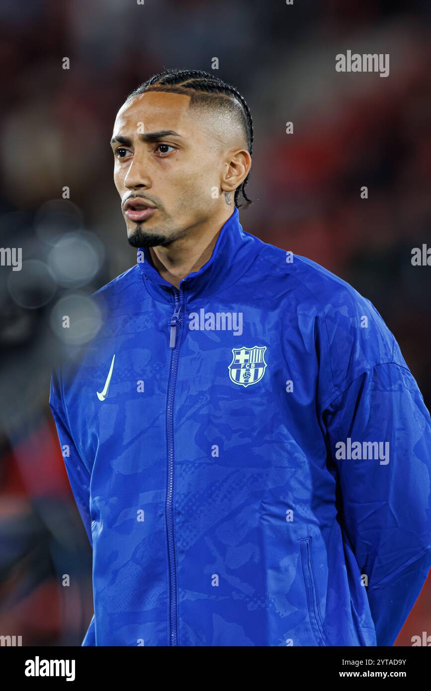Raphinha seen during LaLiga EA SPORTS game between teams of RCD ...