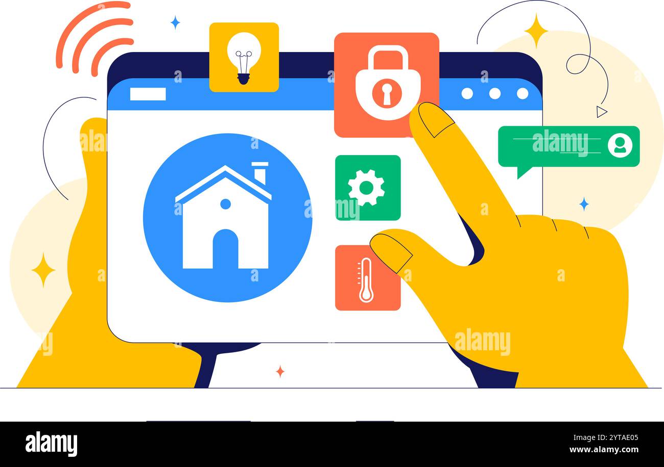 Smart Devices Vector Illustration Featuring Internet Technology Devices ...
