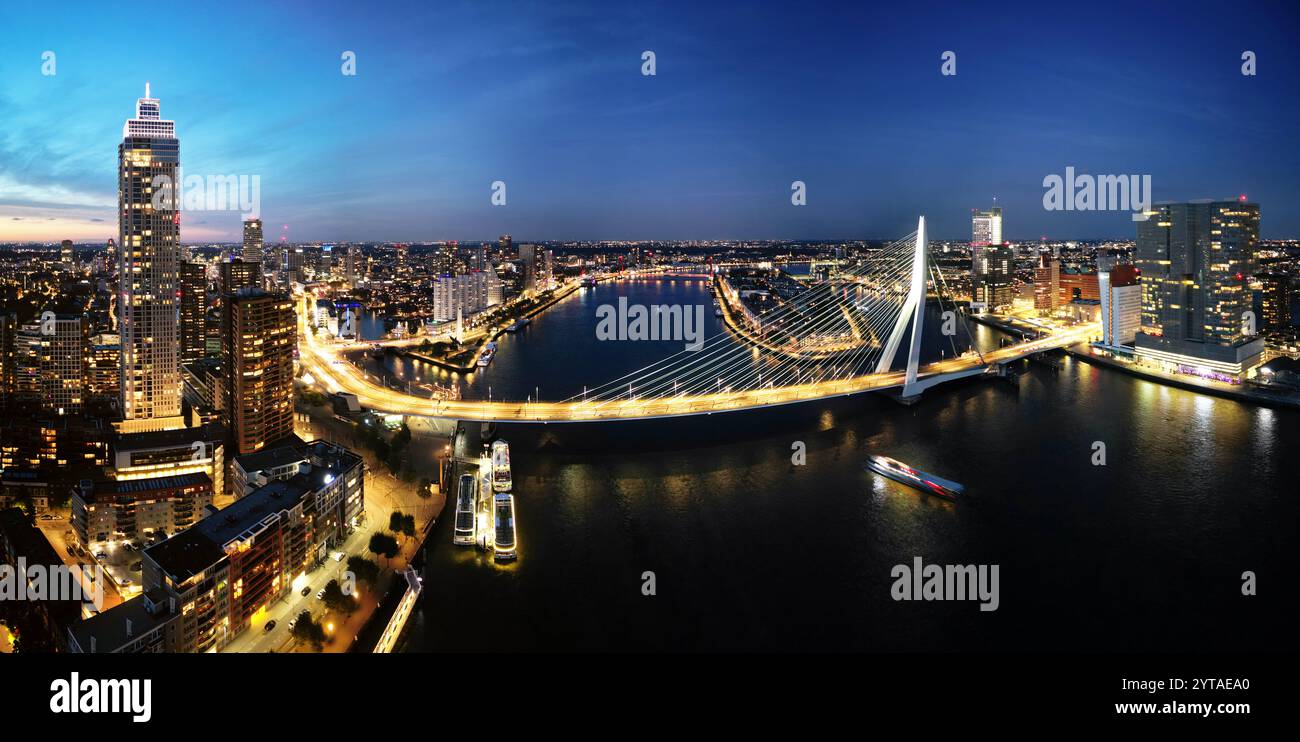 Rotterdam, The Netherlands - September 14th 2024 - Aerial view of the ...