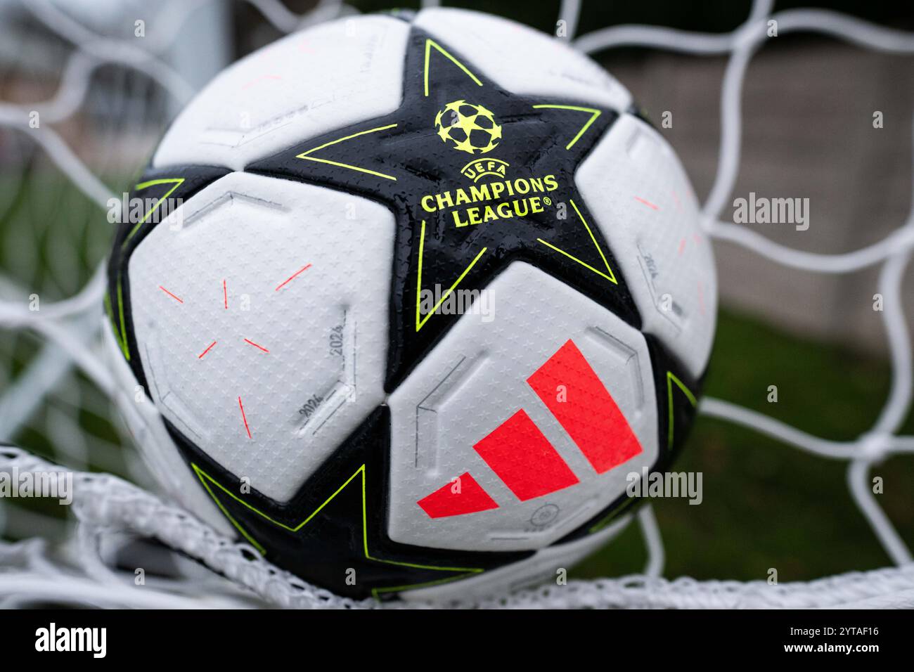 A close up details of Adidas Pro UEFA Champions League Official Match ...