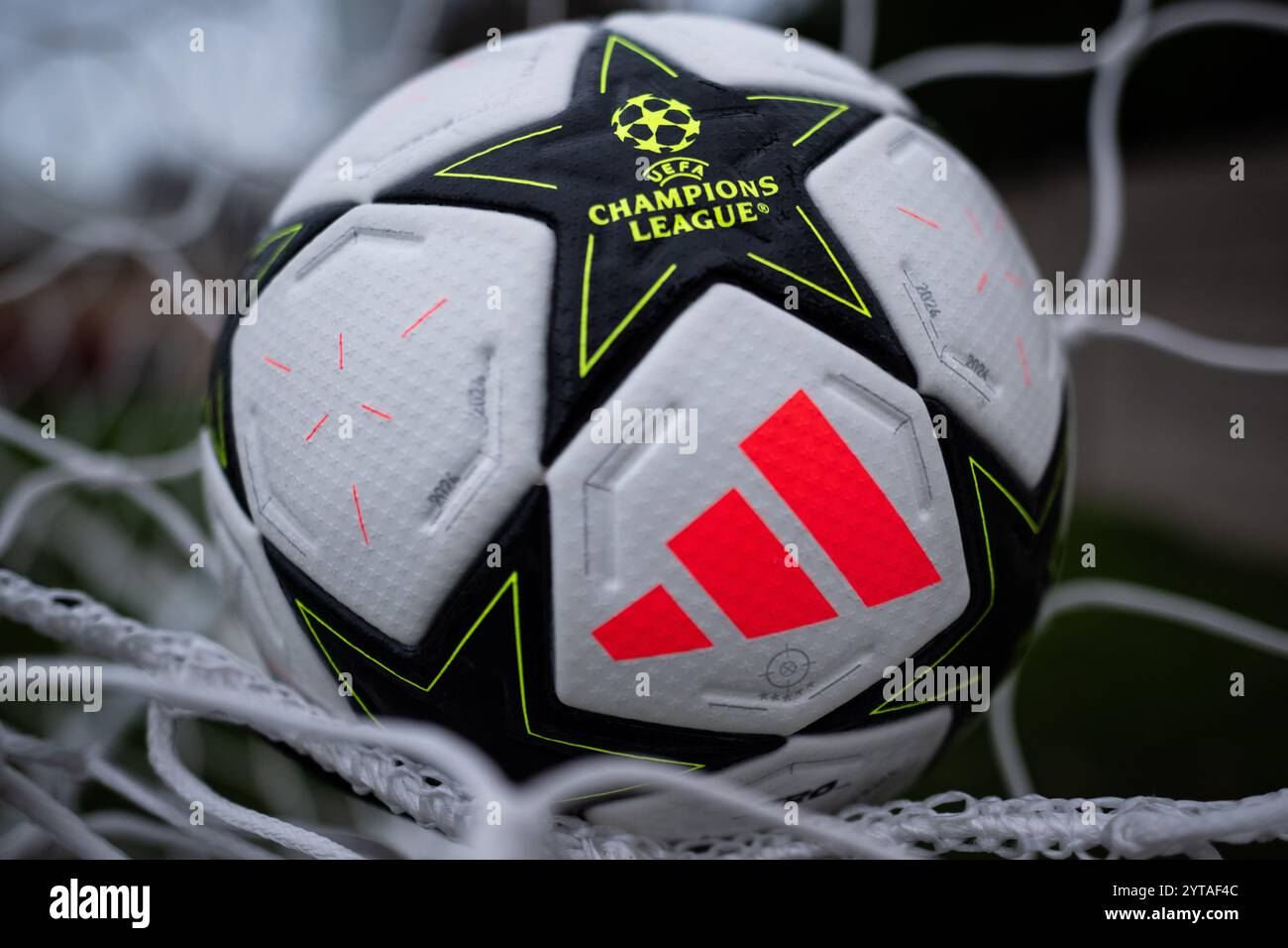 A close up details of Adidas Pro UEFA Champions League Official Match ...